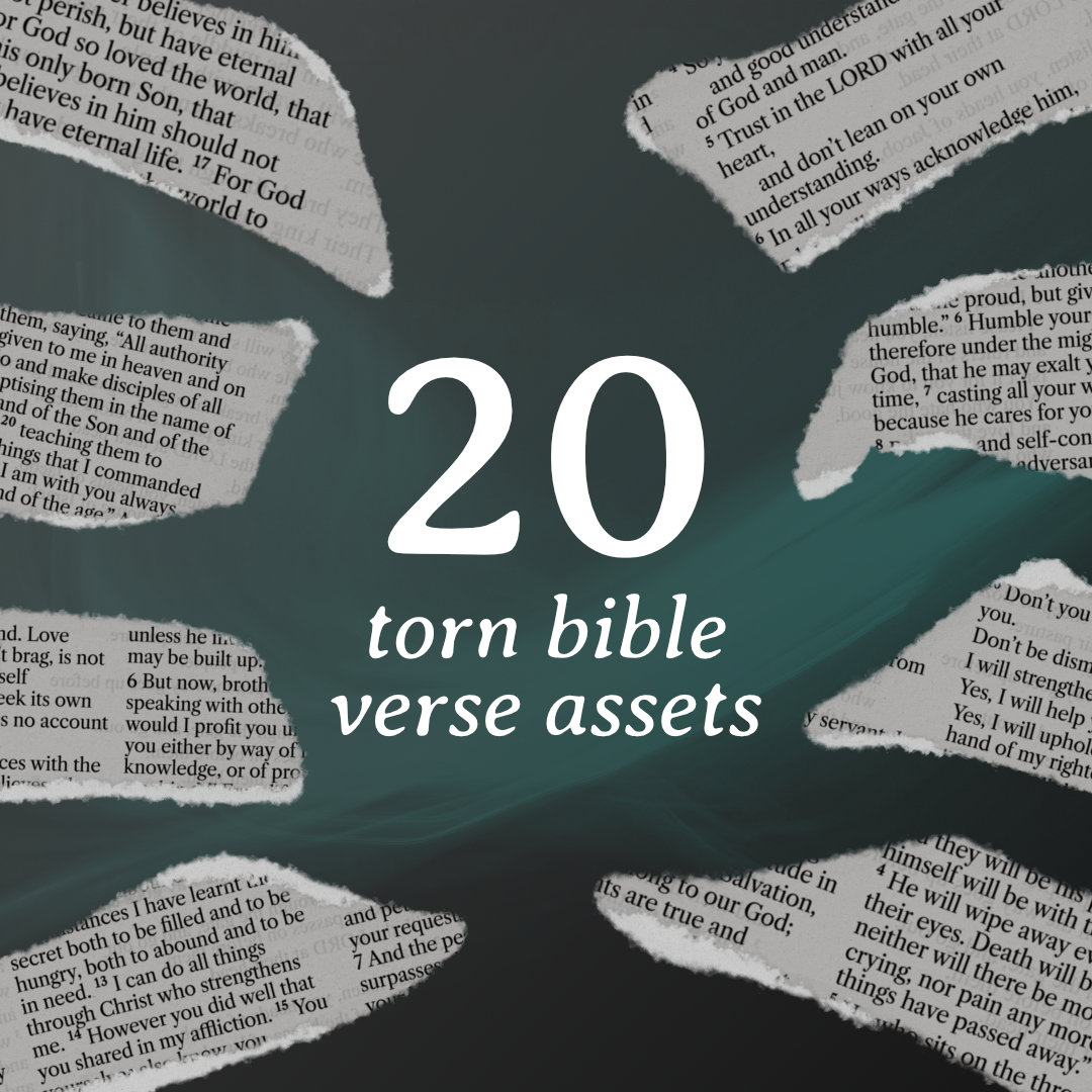 Ripped Bible Verse Asset Pack - Greater Worth