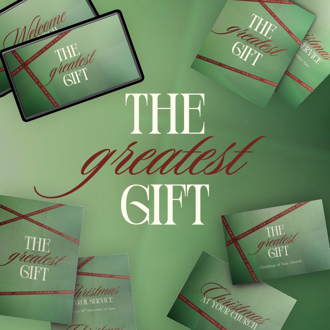 Greatest Gift Christmas Canva Template - Greater Worth
