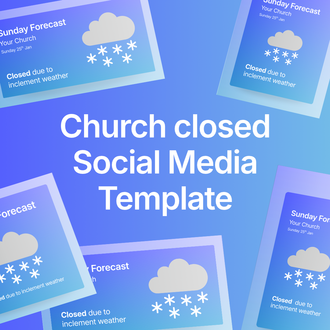 Church Closed Social Media Canva Template - Greater Worth